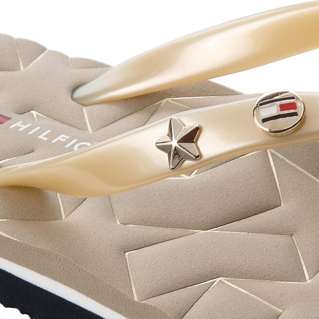 Chanclas Tommy Hilfiger Metallic Star Beach Sandal FW0FW02656 Light ...