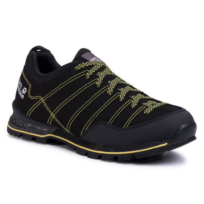 Trekkingschuhe Jack Wolfskin Scrambler Low M 4036701 Black/Lime ...