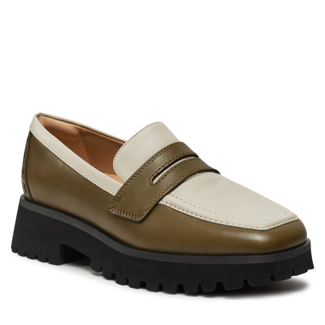 Loafersy Clarks Stayso Edge 26176514 Olive Combi | eobuwie.com.pl