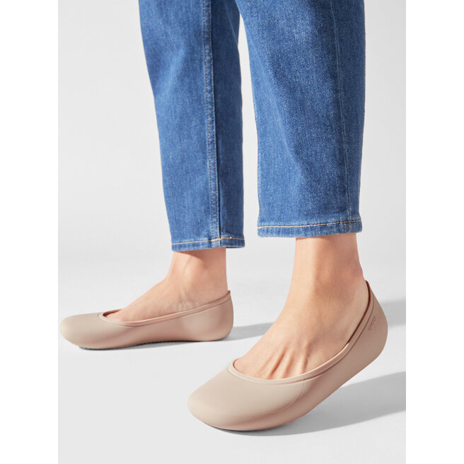 Baleriny Crocs Brooklyn Flat 209384 Biały | eobuwie.com.pl