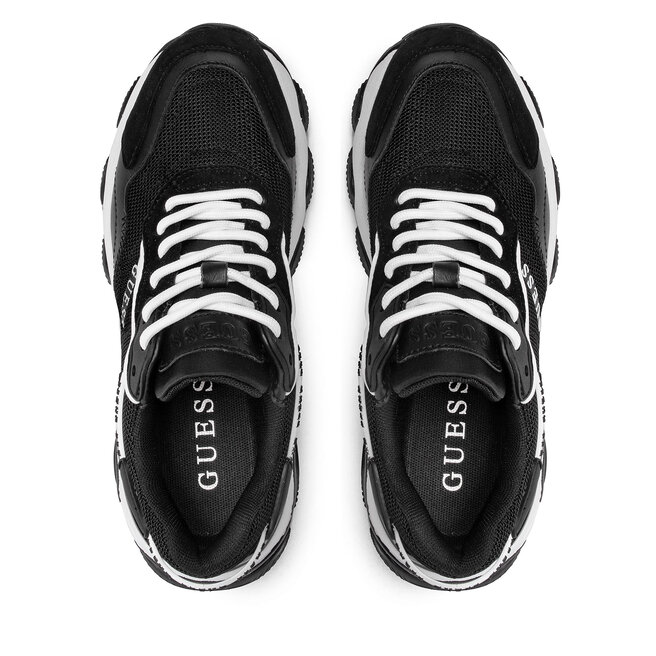 Sneakersy Guess Micola FL7MIC LEA12 Czarny | eobuwie.com.pl