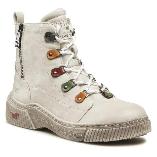 Stiefeletten Mustang 1436-601-243 Ivory | eschuhe.de