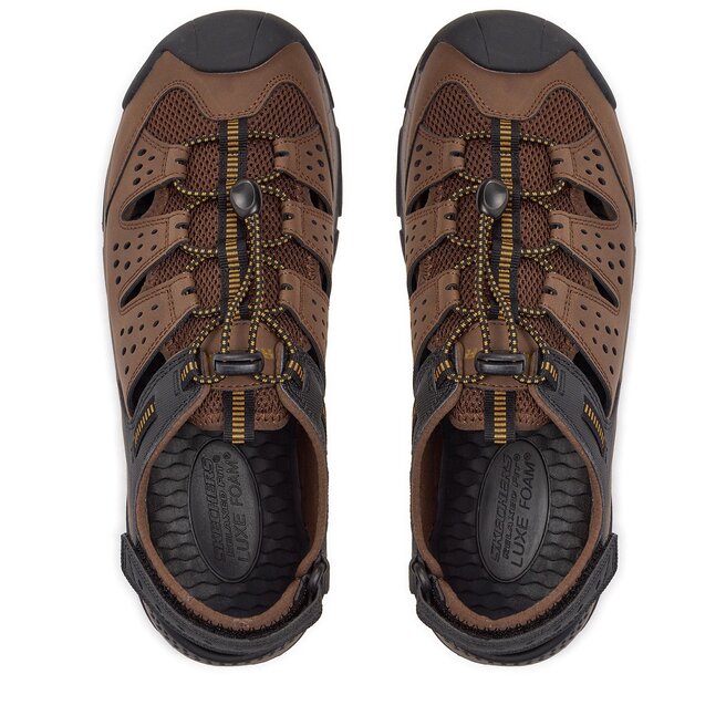 Sandály Skechers Tresmen-Menard 205113/BRBK Hnědá | eobuv.cz