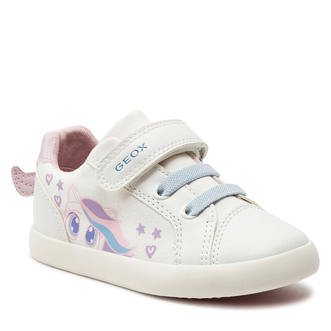 Sneakersy Geox B Gisli Girl B451MC 01054 C0406 S Biały | eobuwie.com.pl