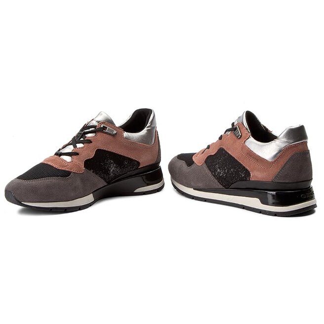 Sneakersy Geox D Shahira A D44N1A 022EW CA89F Old Rose/Dk Grey | eobuv.cz