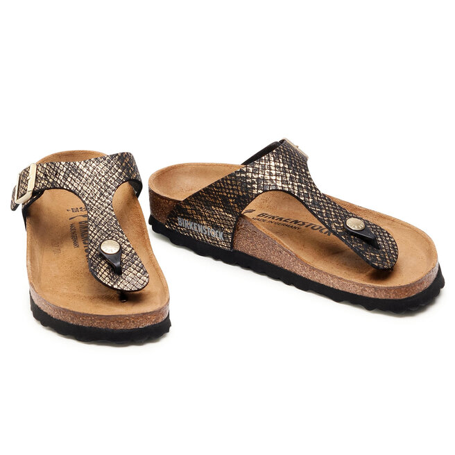 Flip flop Birkenstock Gizeh Bs 1018664 Shiny Python Black | epantofi.ro