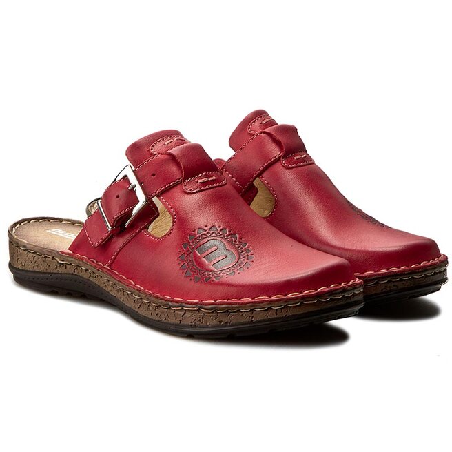 Klapki Manitu 900500 Czerwony | eobuwie.com.pl