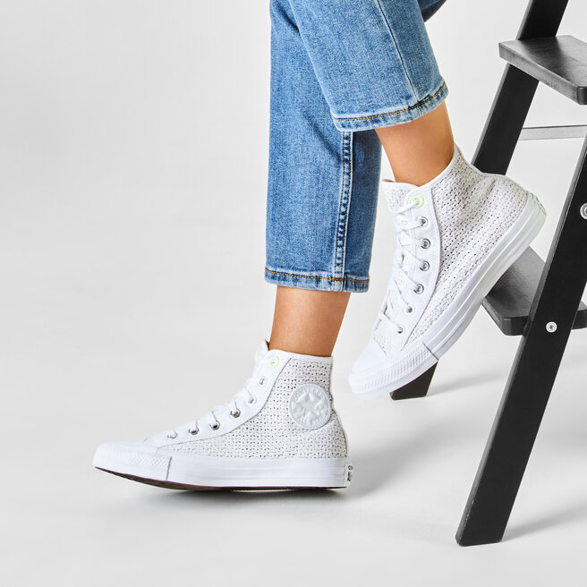 Zapatillas Converse Ctas Hi 567654C White/Barely Volt/White | zapatos.es