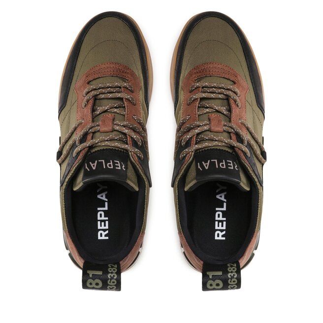 Sneakersy Replay Field Jupiter 2 GMS1P.000.C0027L Zielony | eobuwie.com.pl