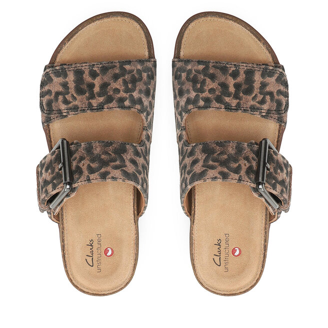 Pantoletten Clarks Elayne Ease 261657564 Leopard Print | eschuhe.de