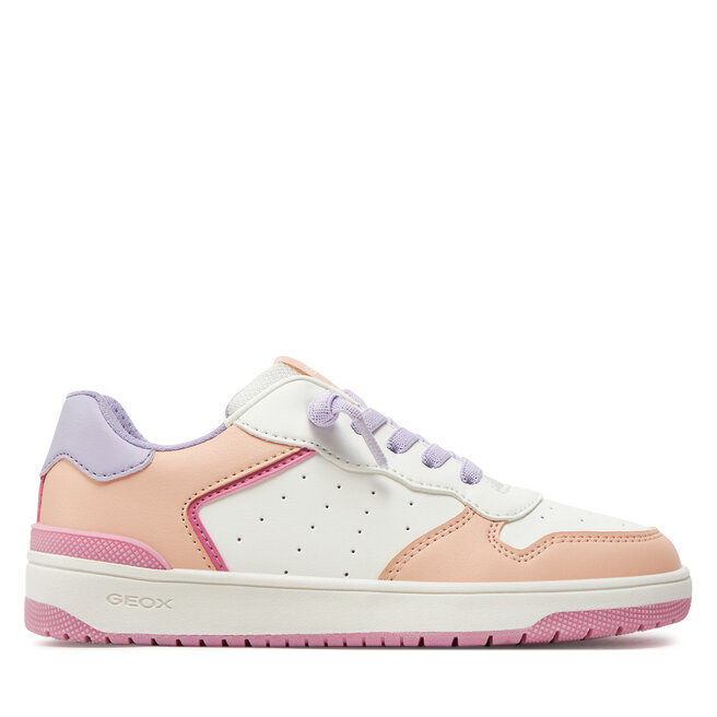 Sneakers Geox J Washiba Girl J36HXD 054FU C1997 D White/Peach | epantofi.ro
