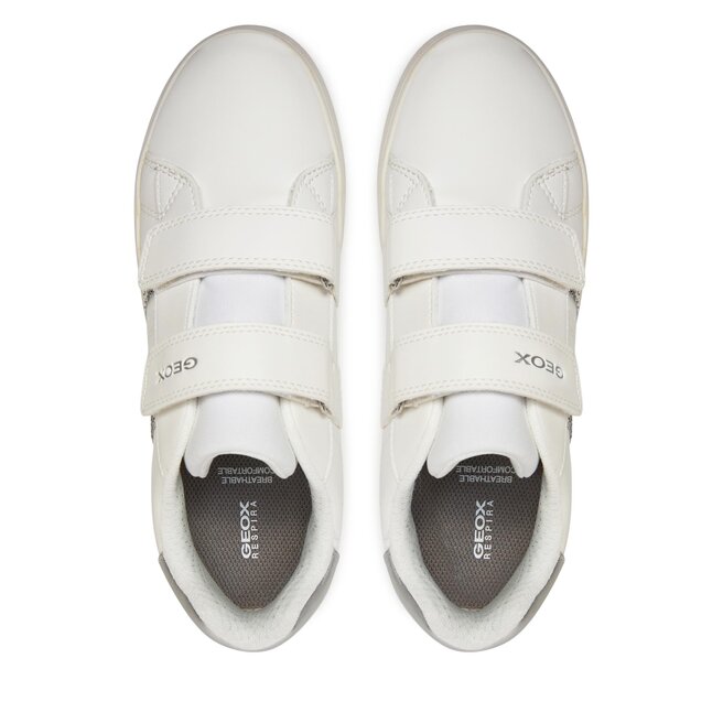 Sneakers Geox J Eclyper Girl J45LRA 000BC C0007 D White/Silver | eschuhe.de