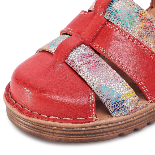 Sandały Waldi 0734 Czerwony | eobuwie.com.pl