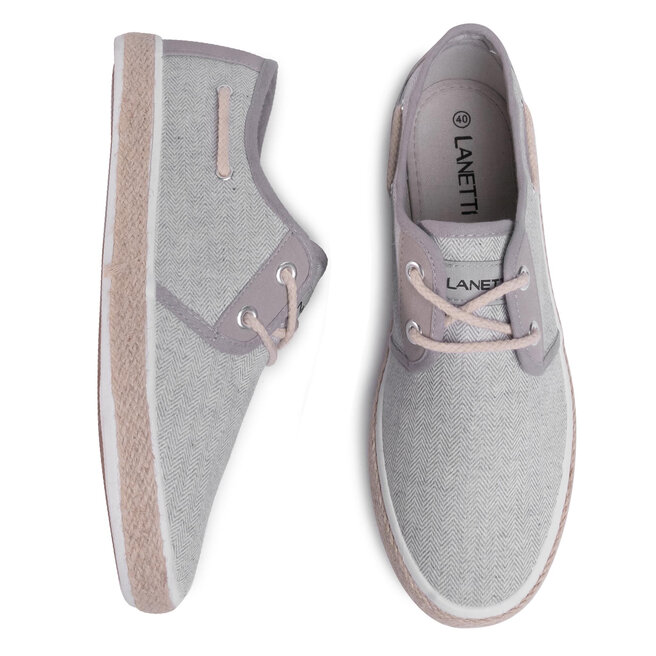 Espadrilky Lanetti MS19060 Stříbrná | eobuv.cz