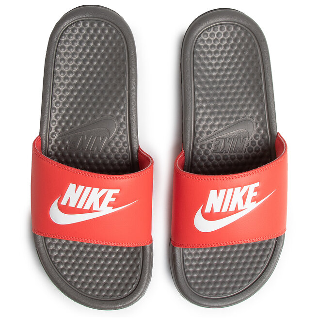 Pantoletten Nike Benassi Jdi 343880 028 Iron Grey/White/Track Red ...