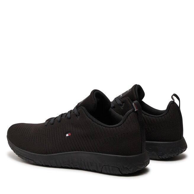 Sneakers Tommy Hilfiger Corporate Knit Rib Runner FM0FM02838 Schwarz ...