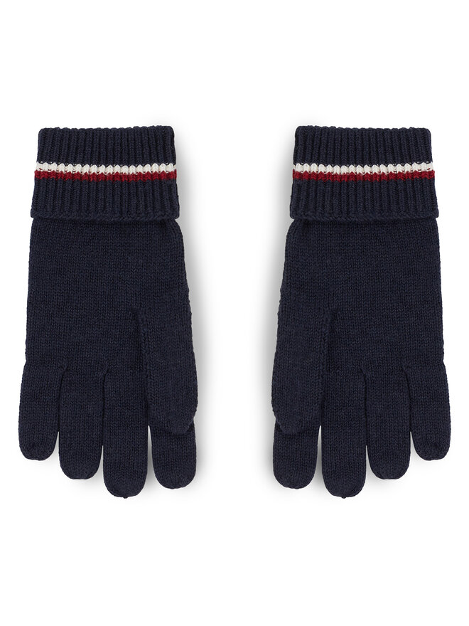 Rękawiczki Męskie Tommy Hilfiger Corporate Knit Gloves AM0AM11488 Granatowy | eobuwie.com.pl