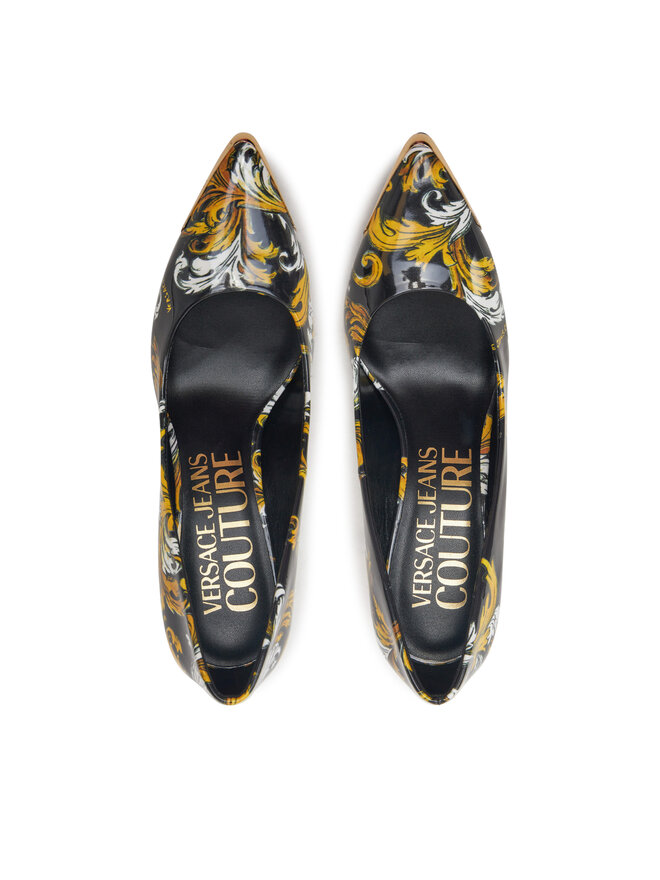 Pantofi cu toc subțire Versace Jeans Couture 78VA3S50 Negru | epantofi.ro