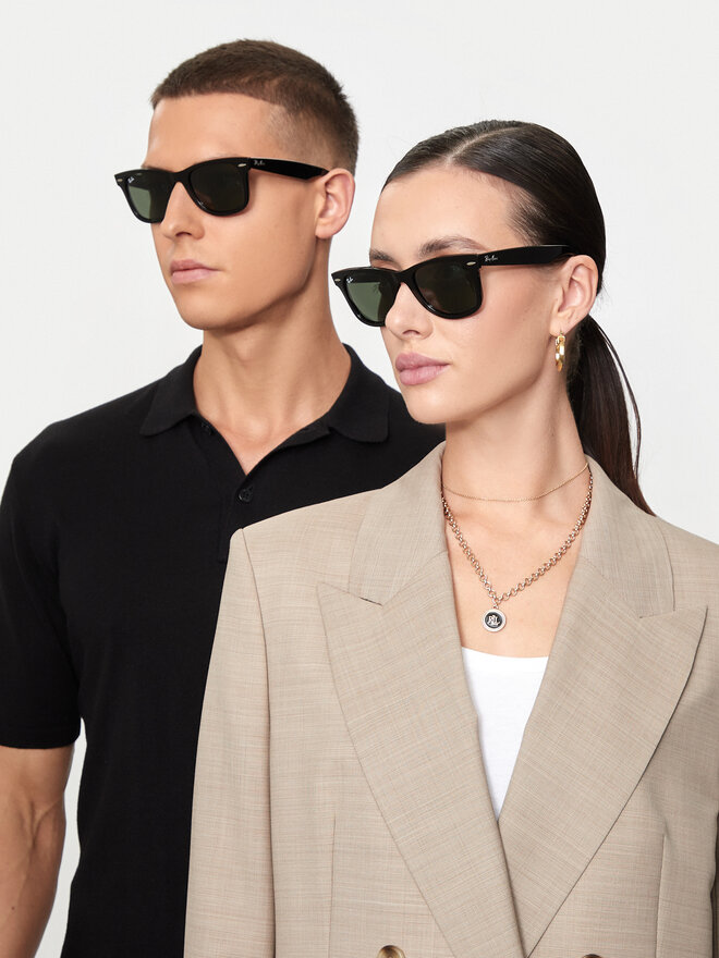 Okulary przeciwsłoneczne Ray-Ban Original Wayfarer Classic 0RB2140 901 Czarny | eobuwie.com.pl