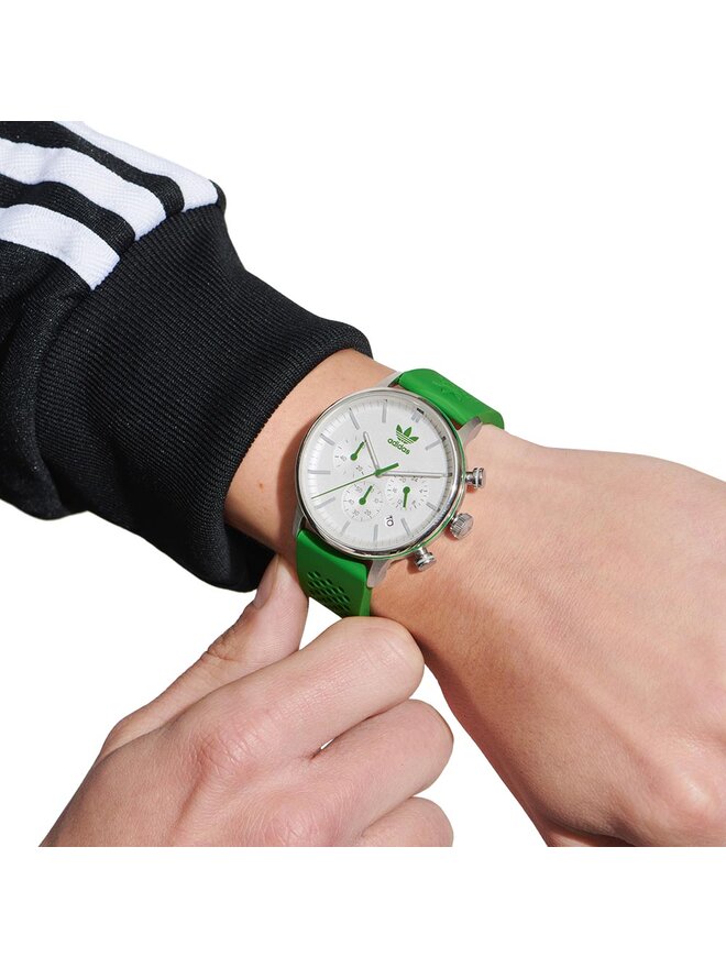 Uhr adidas Originals Code One Chrono Watch AOSY23020 Silberfarben ...