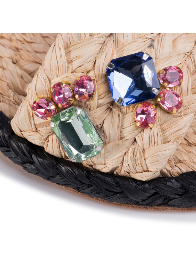 Espadrilles Tory Burch Crystal Raffia Slide Raffia 63580 Beige | eschuhe.de