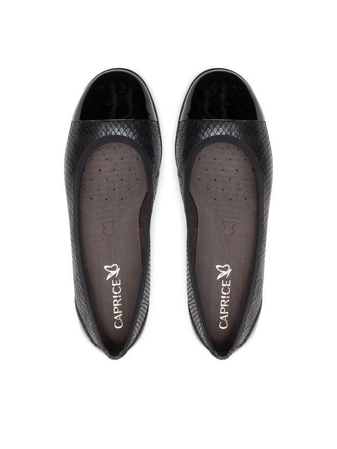 Baleriny Caprice 9-22103-41 Czarny | eobuwie.com.pl