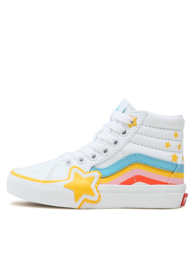Sneakers Vans Sk8-Hi Rainbow Star VN000BVMAHP1 Weiß | eschuhe.de