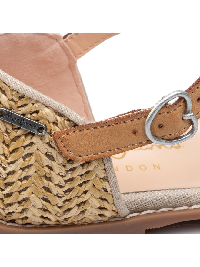 Sandalen Pepe Jeans Elsa Rafia PGS90122 Braun | eschuhe.de
