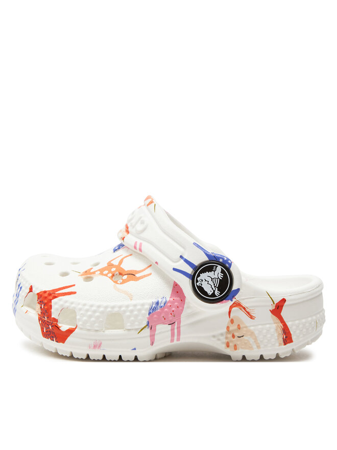 Pantoletten Crocs Classic Character Print Clog T 209697 Weiß | eschuhe.de