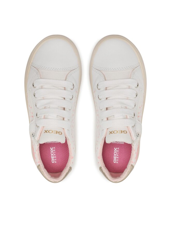 Sneakers Geox J Gisli Girl J024NB0AW54C1364 S Weiß | eschuhe.de