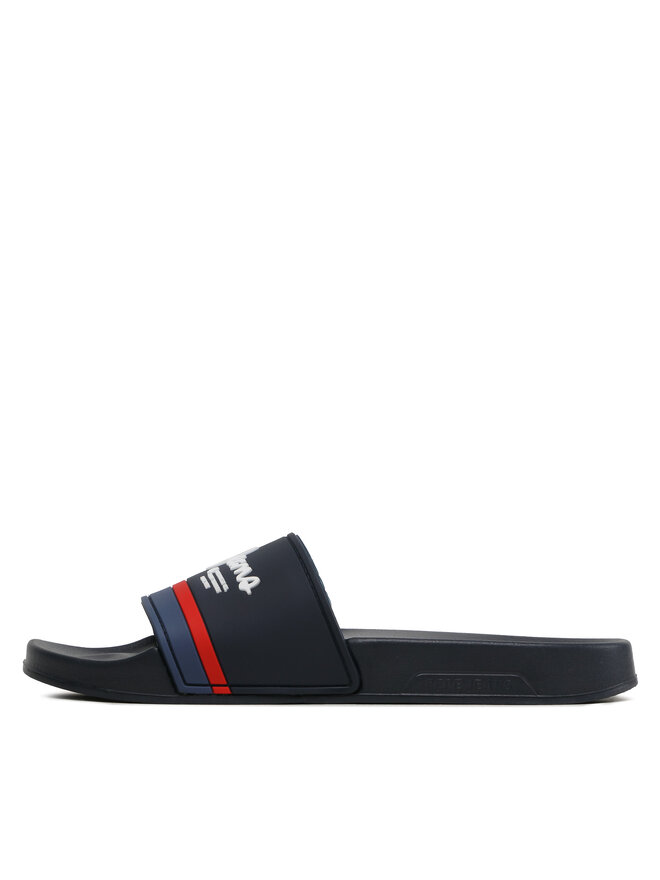 Pantoletten Pepe Jeans Slider Portobello PMS70123 Dunkelblau | eschuhe.de