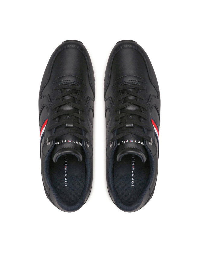 Sneakers Tommy Hilfiger Iconic Runner Leather FM0FM04281 Schwarz ...