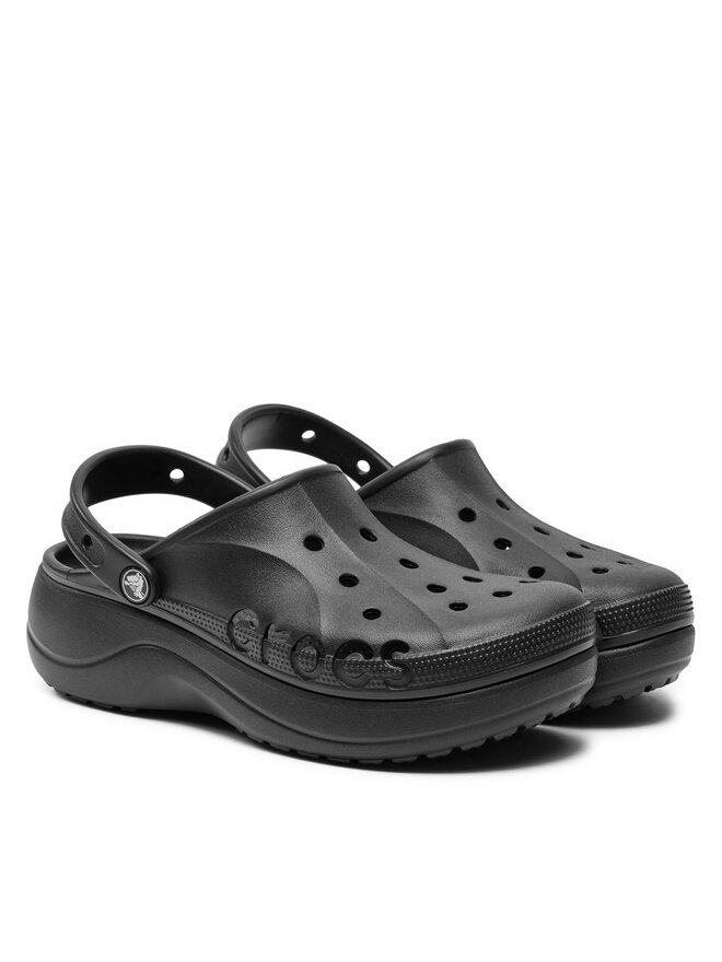 Klapki Crocs Baya Platform Clog 208186-001 Czarny | eobuwie.com.pl