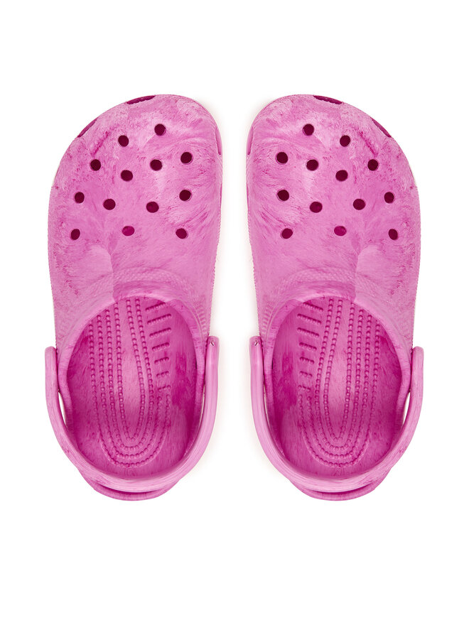 Şlapi Crocs Kids' Classic Watercolor Marbled Clog 211602 Roz | epantofi.ro