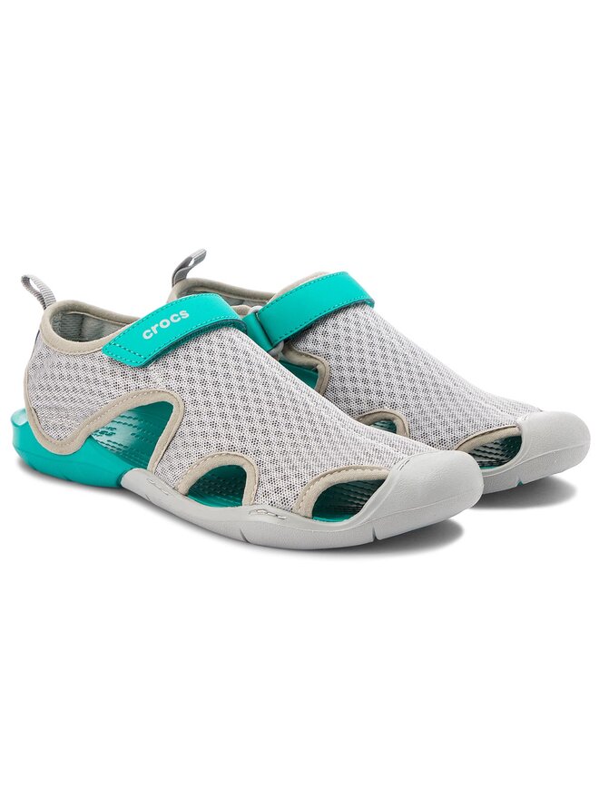 Sandály Crocs Swiftwater Mesh Sandal W 204597 Šedá | eobuv.cz