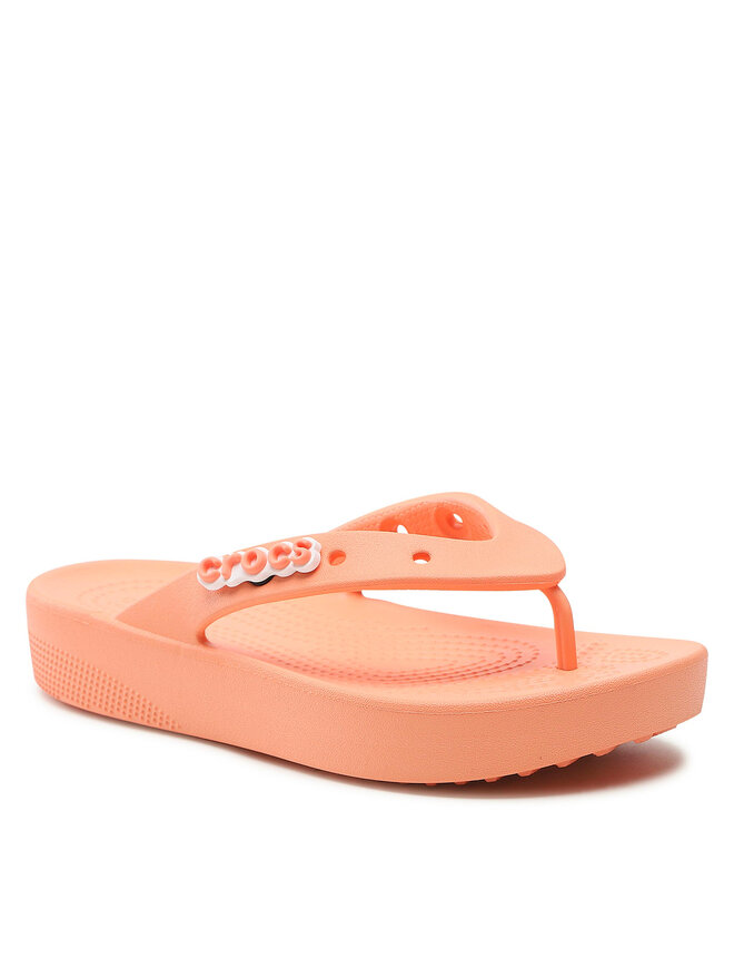 Chancletas Crocs Classic Platform Flip W 207714 Naranja | zapatos.es