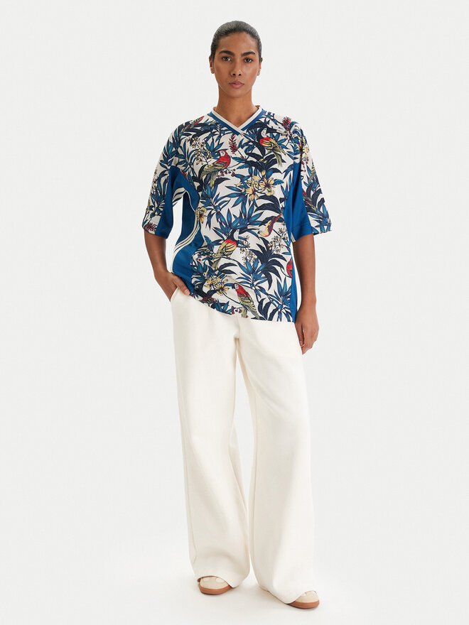 adidas Camiseta Farm Rio Premium KD4629 Azul Loose Fit | zapatos.es