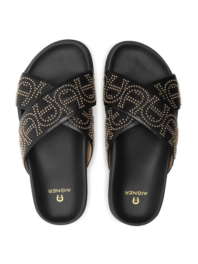 Pantoletten Aigner Emma 3A 1211270 Schwarz | eschuhe.de