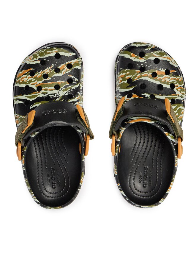 Pantoletten Crocs Classic All Terain Camo Clog 208062 Schwarz | eschuhe.de