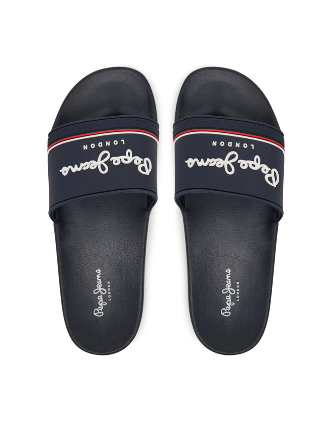 Klapki Pepe Jeans Slider Origin M PMS70160 Granatowy | eobuwie.com.pl