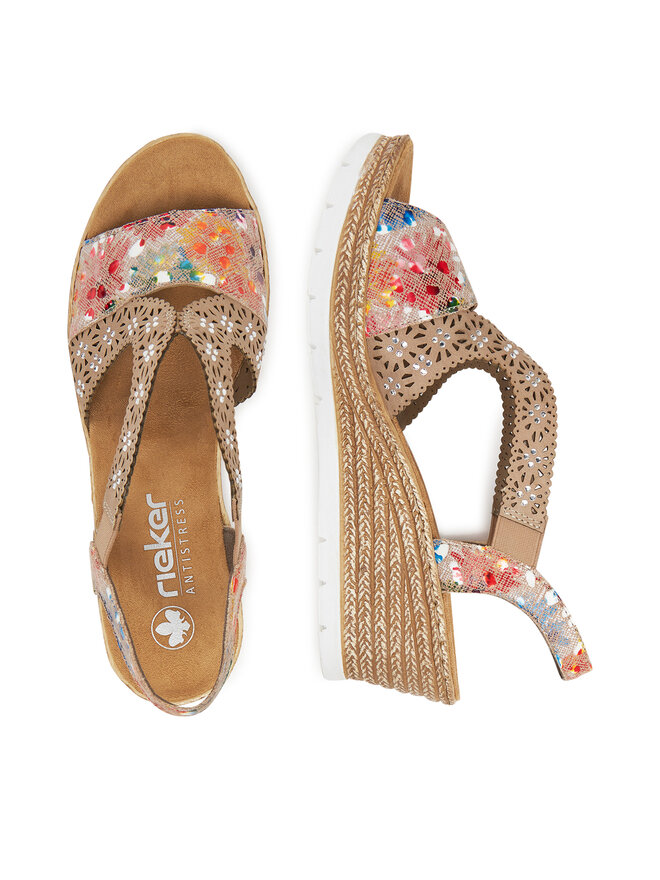 Sandały Rieker 61916-90 Beżowy | eobuwie.com.pl