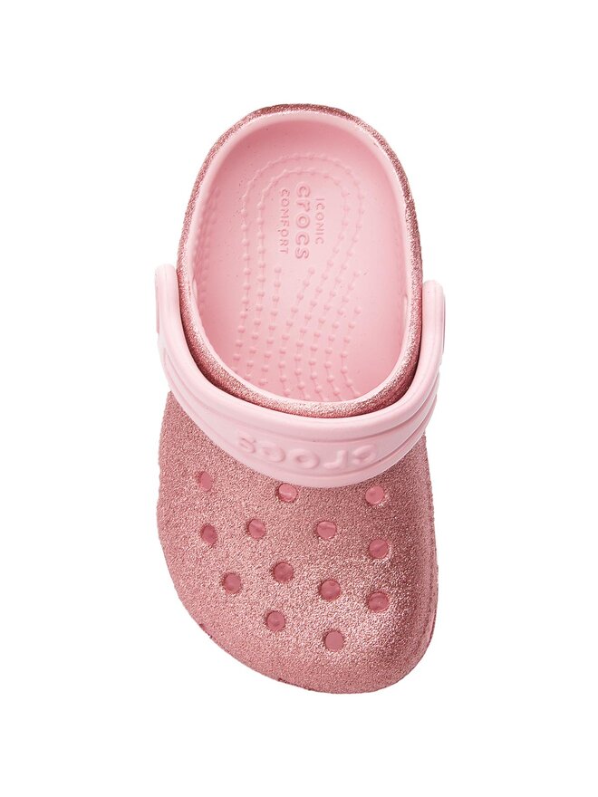 Pantoletten Crocs Classic Glitter Clog K 205441 Rosa | eschuhe.de