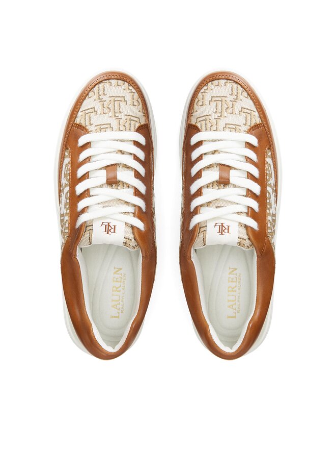 Sneakers Lauren Ralph Lauren Hailey 802904466001 Beige | eschuhe.de