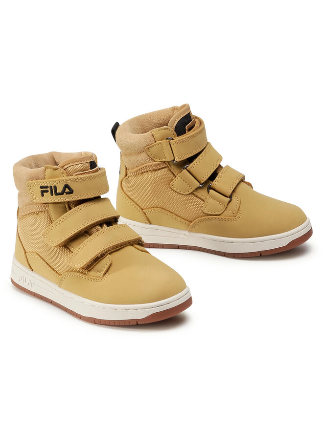 Botines planos Fila Knox Velcro Mid Jr 1011086.EDU Amarillo | zapatos.es
