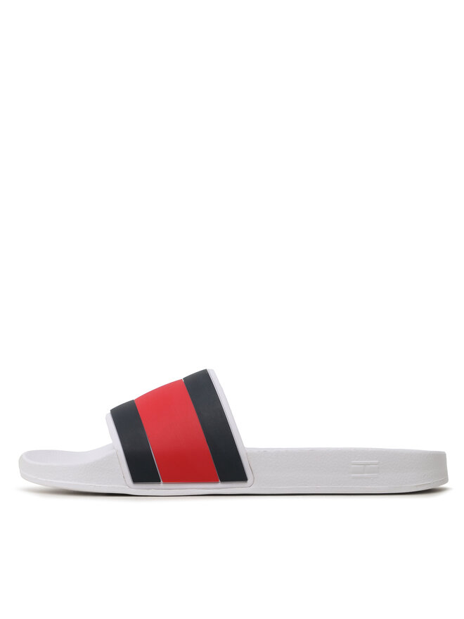 Chanclas Tommy Hilfiger Rubber Th Flag Pool FM0FM04236 Blanco | zapatos.es