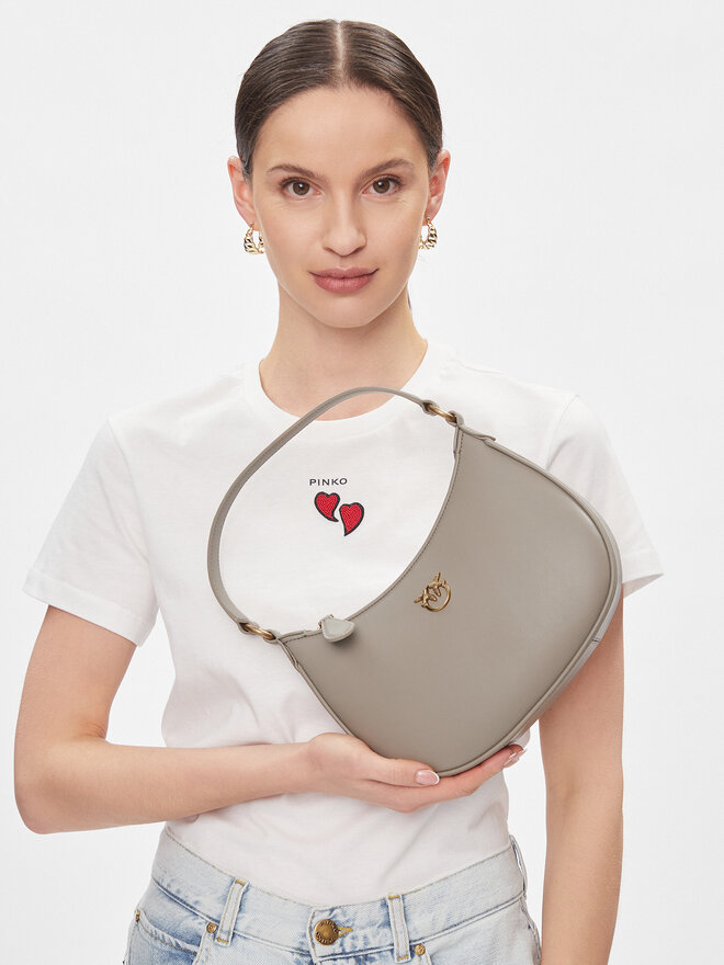 Kabelka Pinko Half Moon Mini AI 23-24 PLTT 101523 A0F1 Šedá | eobuv.cz