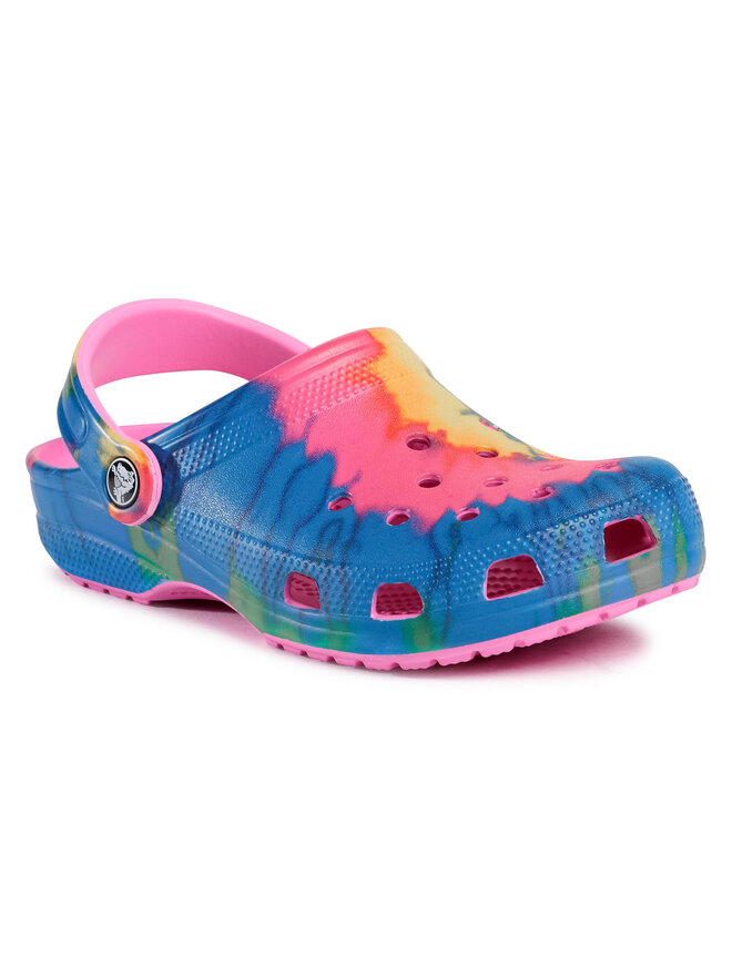 Klapki Crocs Classic Tie Dye Graphic Clog 205453 Kolorowy | eobuwie.com.pl