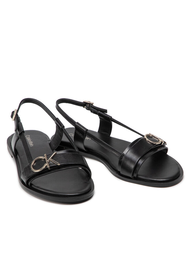 Сандали Calvin Klein Almond Flat Sandal W/Hdw HW0HW00680 Черен | obuvki.bg