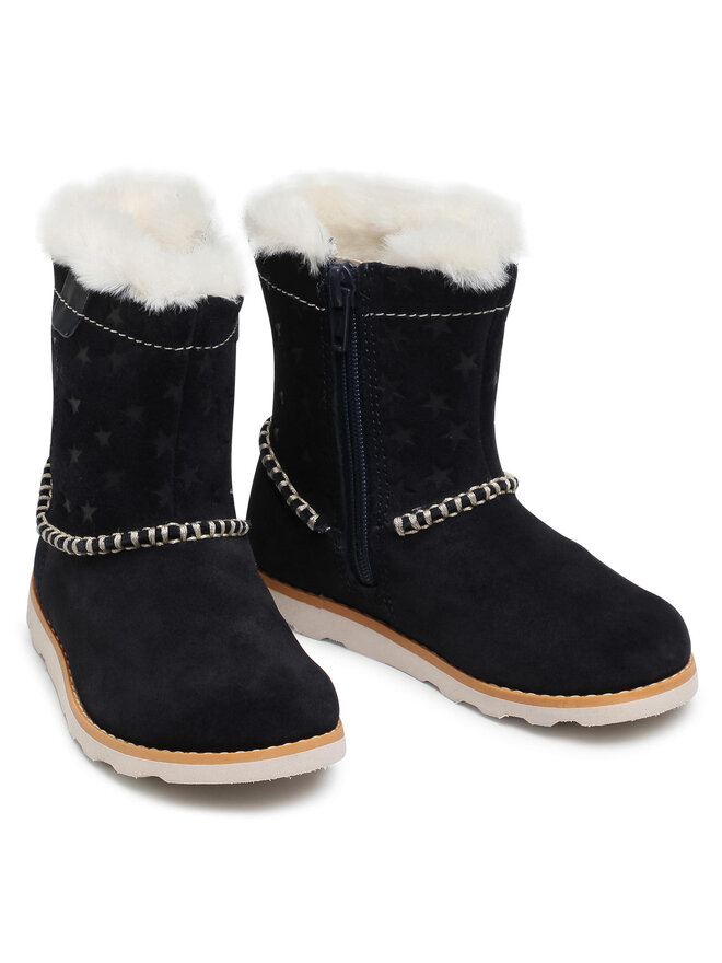 Stiefel Clarks Crown Piper T 261515787 Dunkelblau | eschuhe.de