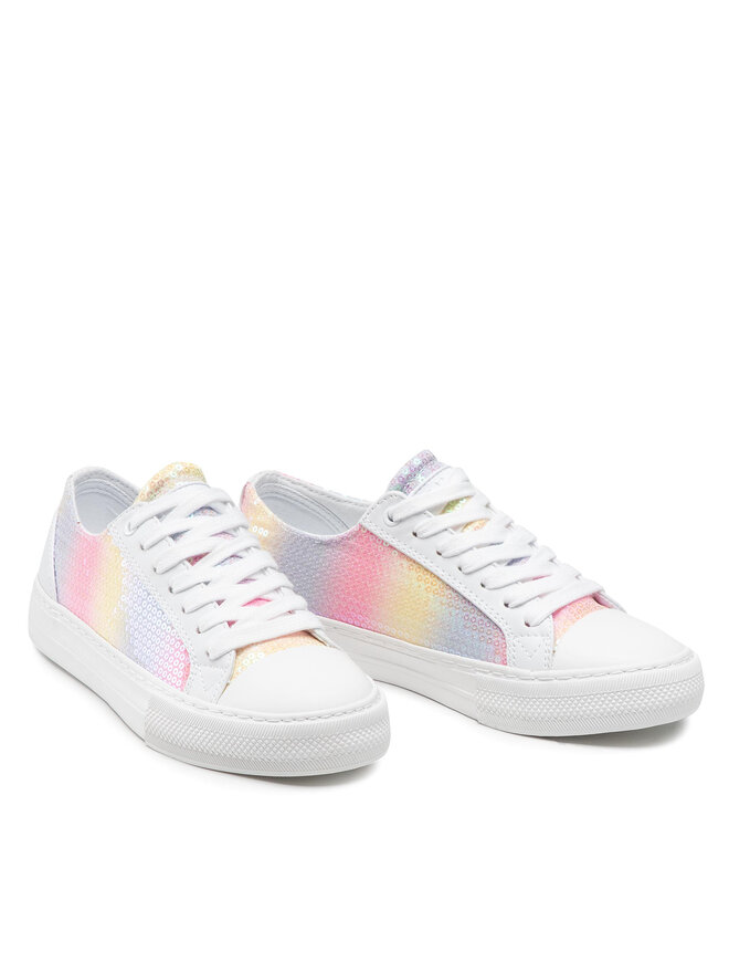 Sneakers aus Stoff Guess Passit2 FL6PS2 FAB12 Weiß | eschuhe.de